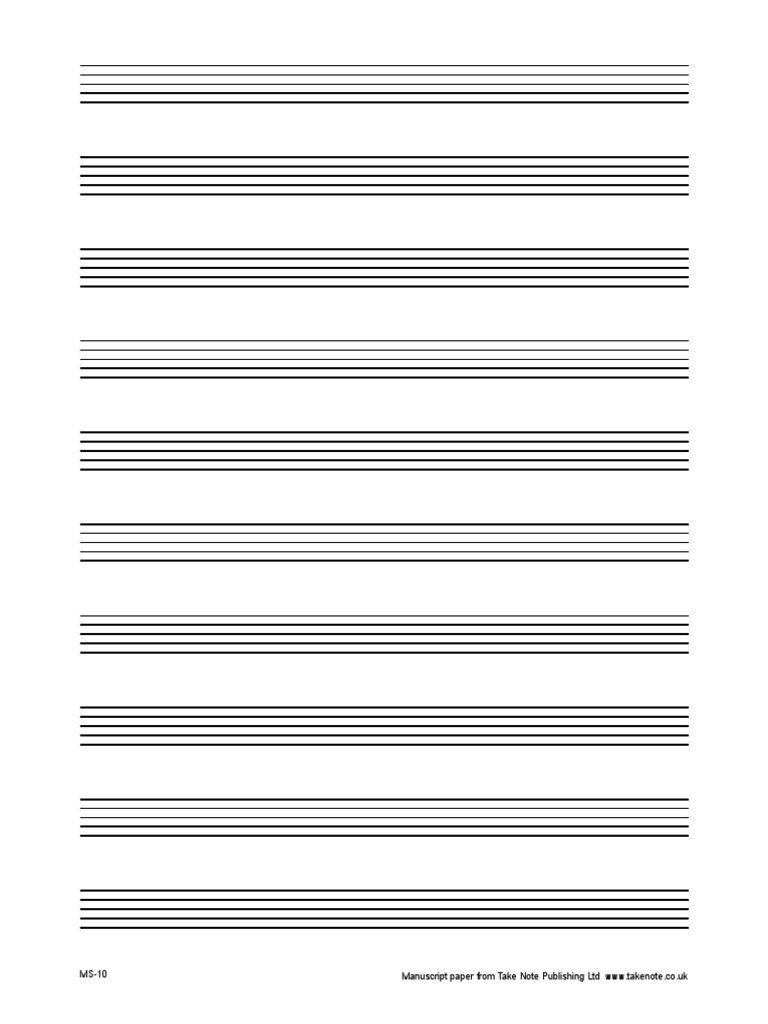 Manuscript Paper From Take Note Publishing LTD WWW - Takenote.co - Uk ...