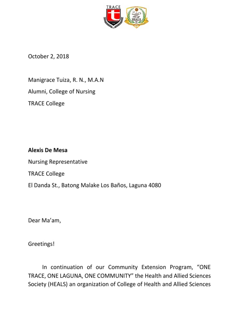 Letter For Alumni | PDF