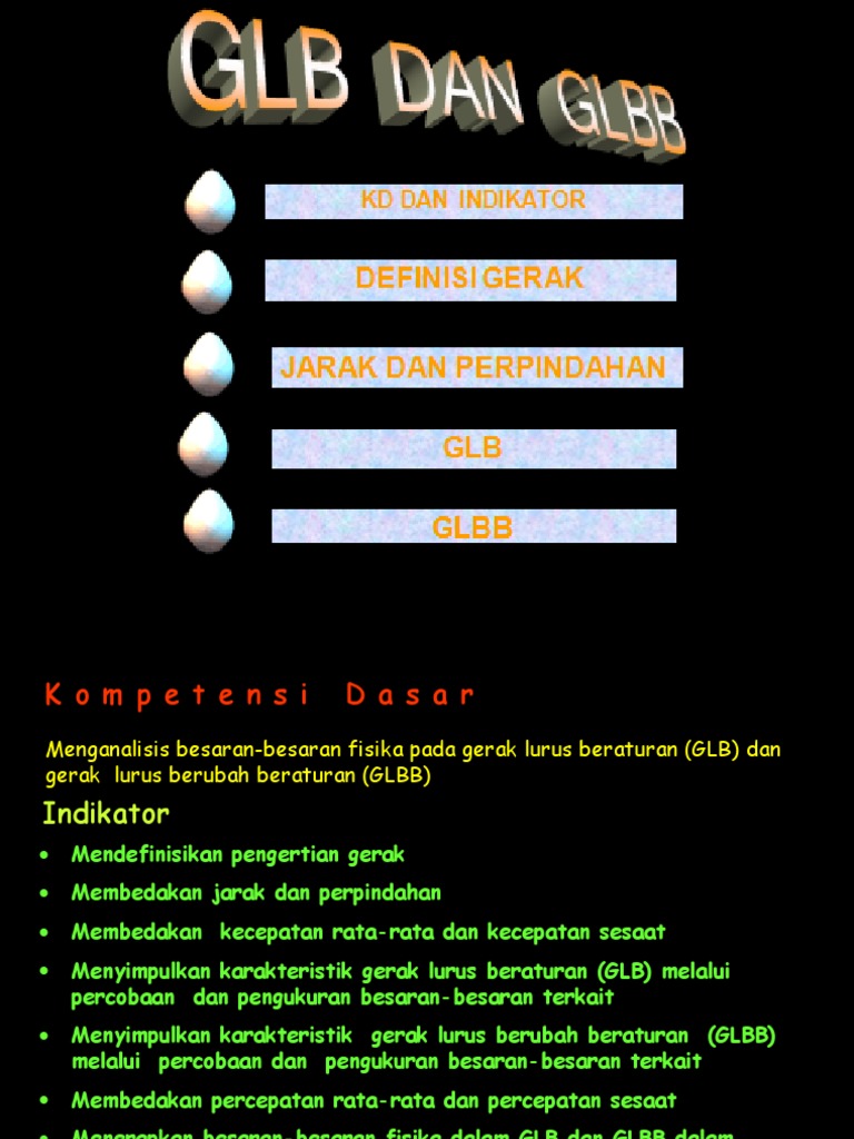 Analisis GLB dan GLBB: Konsep dan Contoh | PDF | Metode & Bahan Ajar