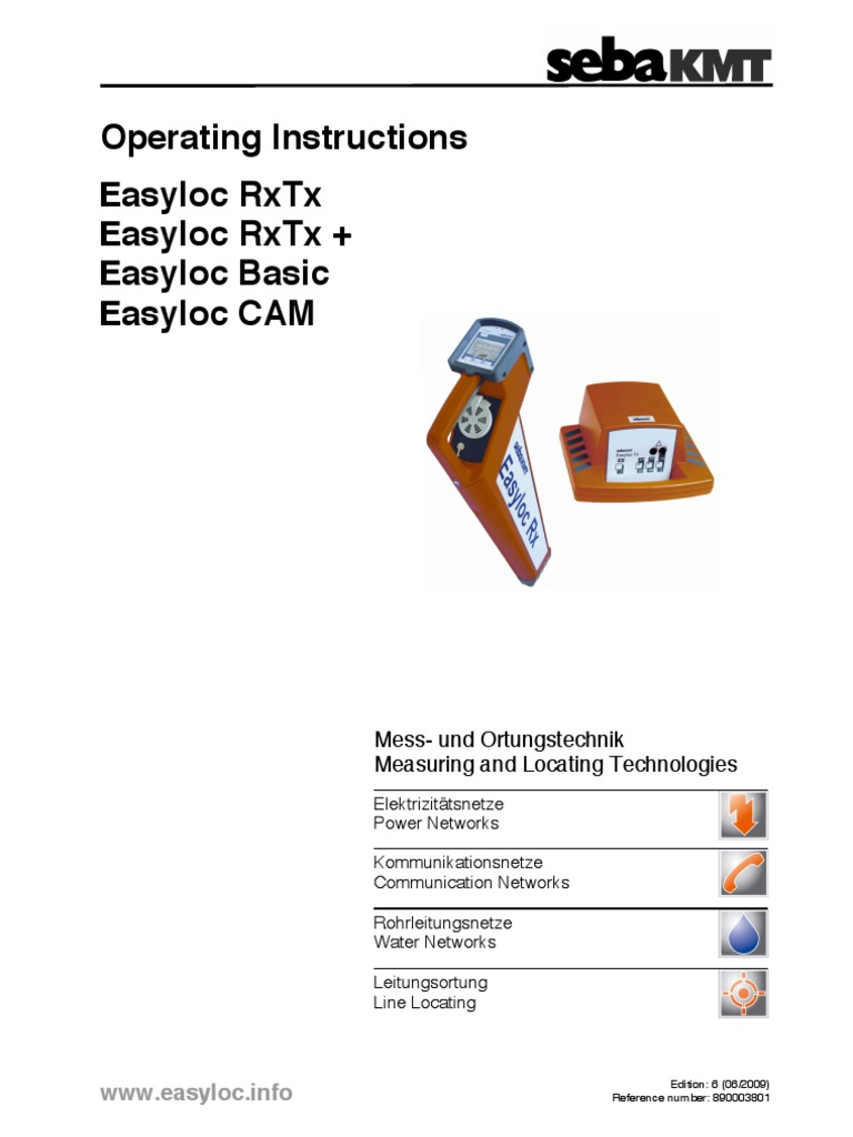 Easyloc RxTx Operating Instructions | PDF | Coaxial Cable | Electrical ...