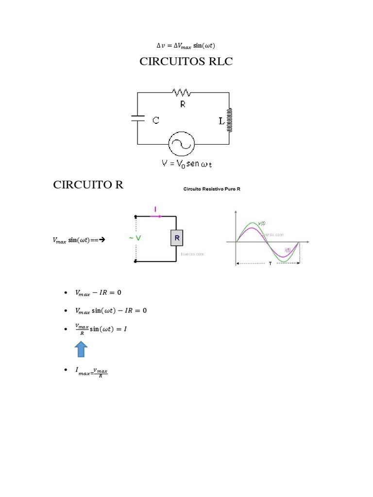 Resonancia Circuitos RLC | PDF | Electrical Circuits | Signal Processing