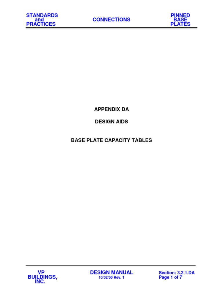 Pinned Base Plate | PDF