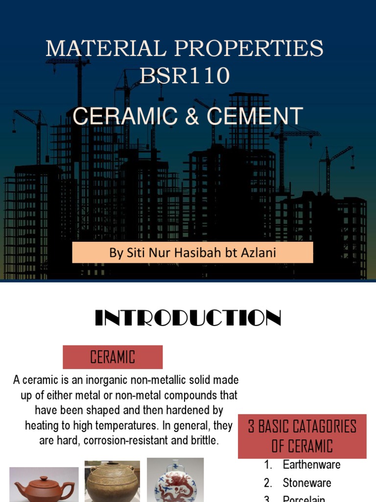 Ceramic & Cement Material Guide | PDF | Cement | Mortar (Masonry)