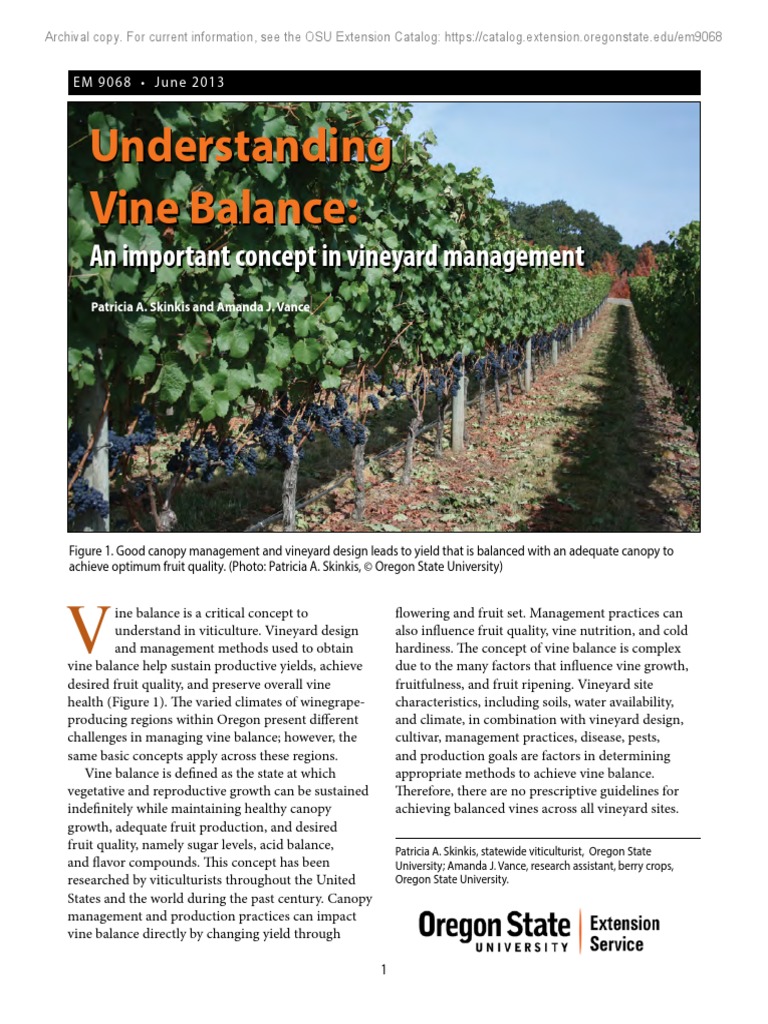 Vineyard Yield Estimate, Vine Balance | PDF | Vineyard | Vitis