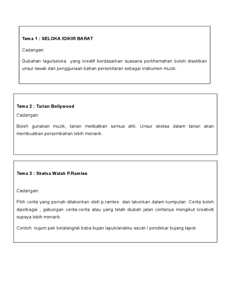 Tema Malam Kebudayaan | PDF
