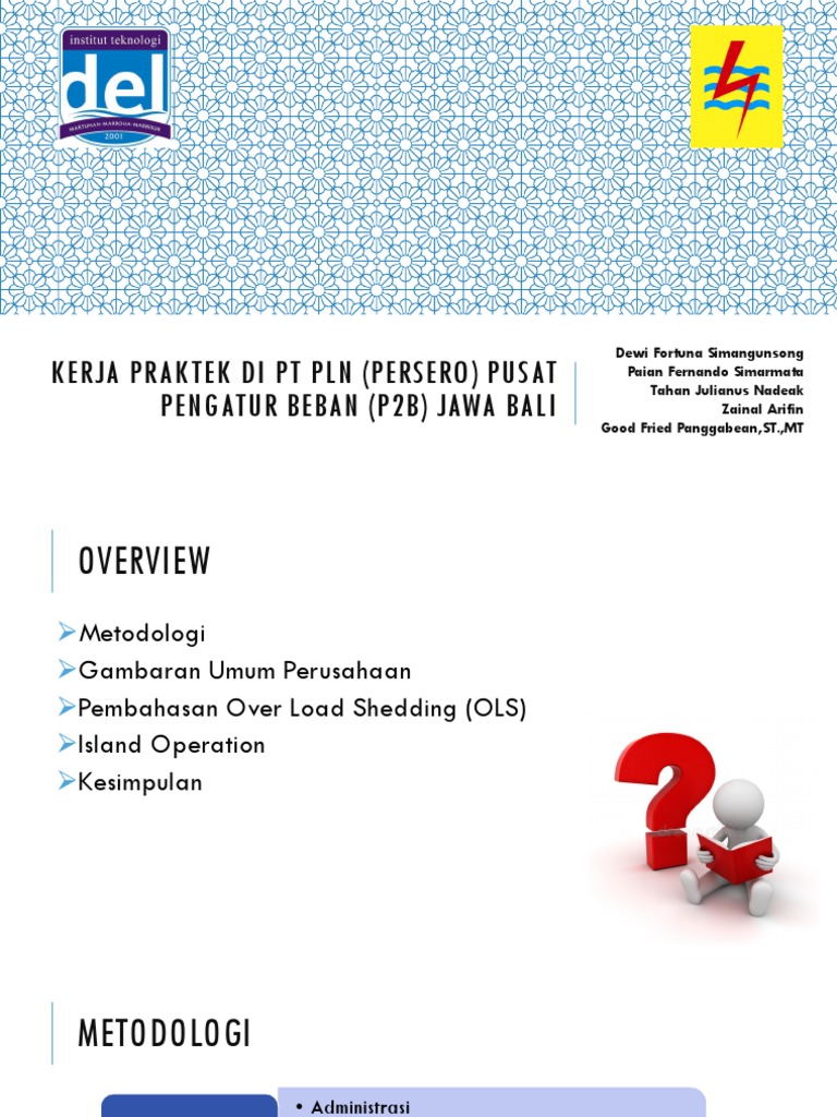 PLN P2B Jawa Bali Practical Work Presentation | PDF