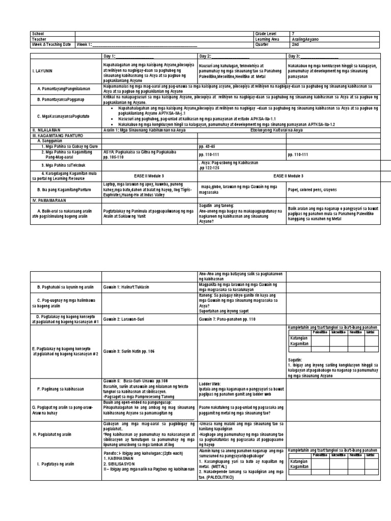 AP7-Q2 DLL Week 1 | PDF