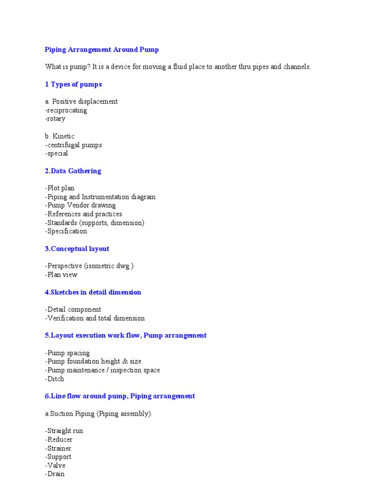 Piping Arrangement Around Pump | PDF | Pump | Building Engineering