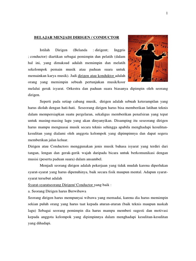 Belajar Menjadi Dirigen | PDF | Seni
