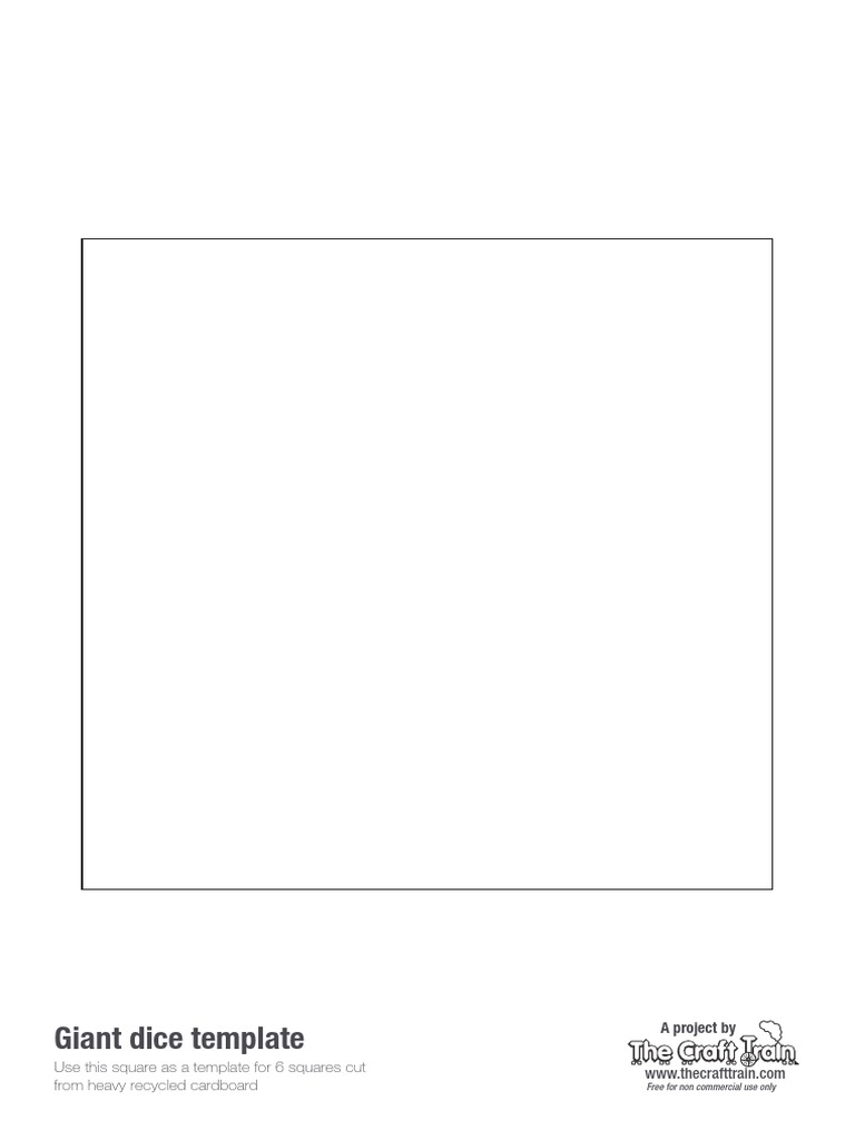 Giant Dice Template for Printing | PDF