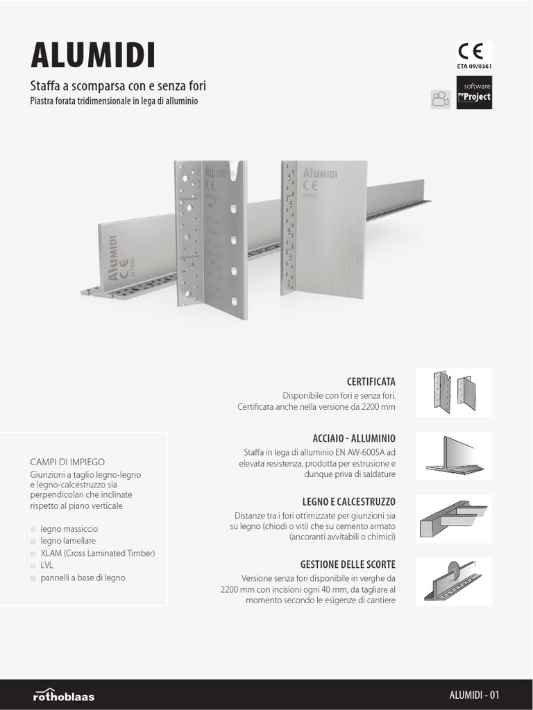 Rothoblaas Alumidi Ficha-Tecnica It PDF | PDF