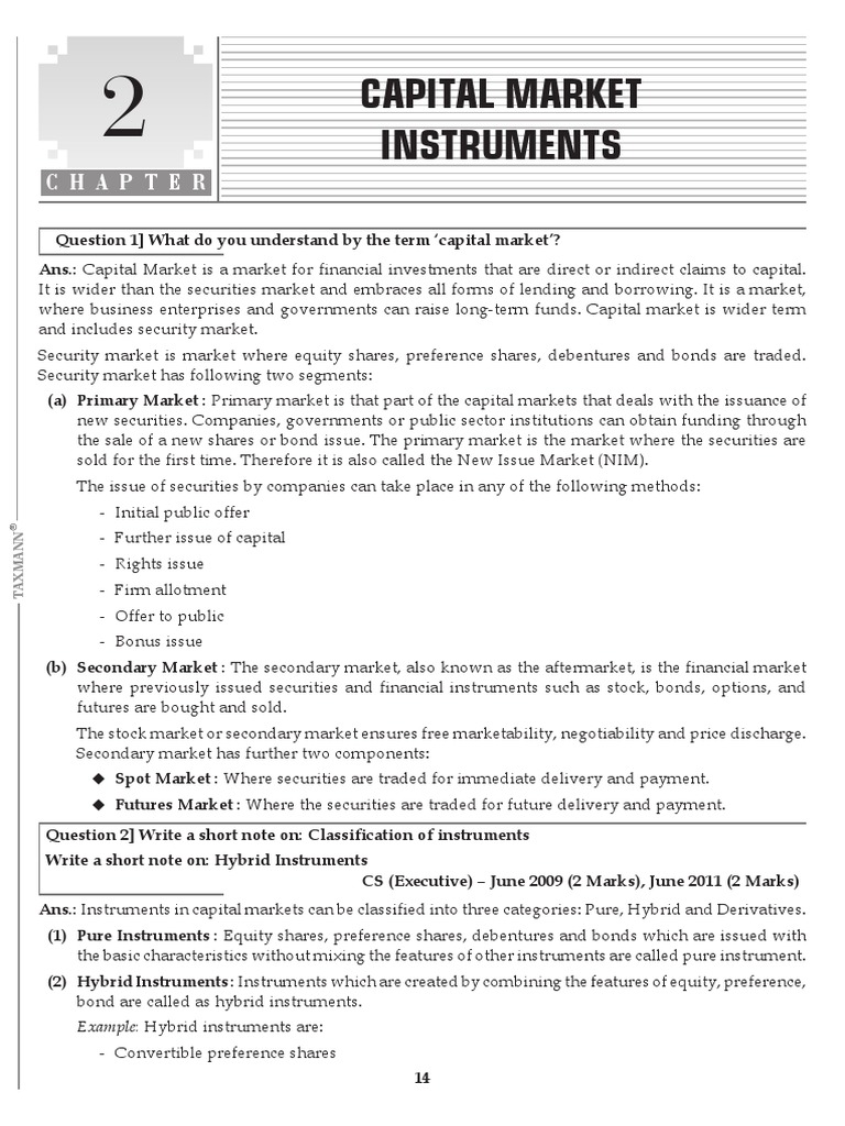 Capital Samplechapter2 PDF | PDF | Financial Markets | Securities (Finance)