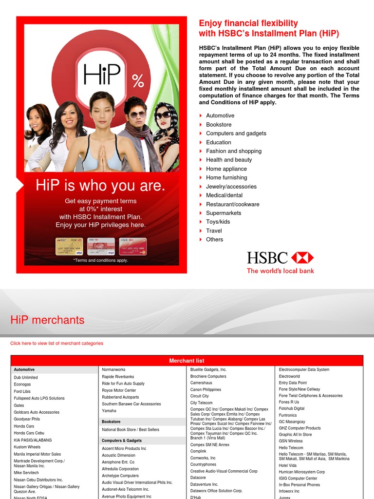 HSBC Installment Plan Merchants | PDF | Brand | Retail