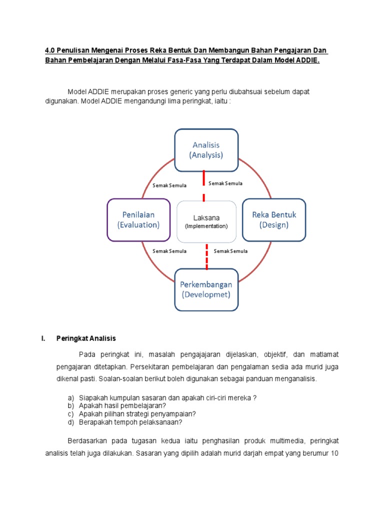 Penerapan Model ADDIE dalam Pembelajaran | PDF