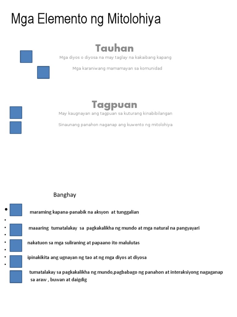 Mga Elemento NG Mitolohiya | PDF