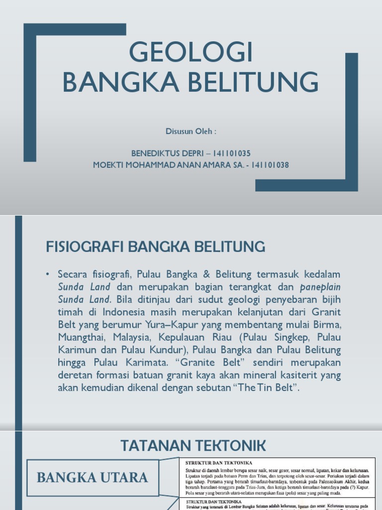 Geologi Bangka Belitung Anan & Bastian | PDF | Sains & Matematika