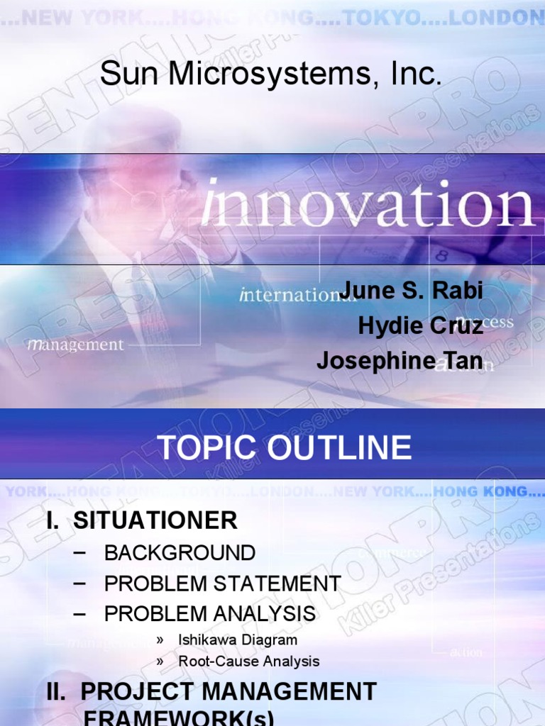 Sun Microsystems, Inc.: June S. Rabi Hydie Cruz Josephine Tan | PDF ...