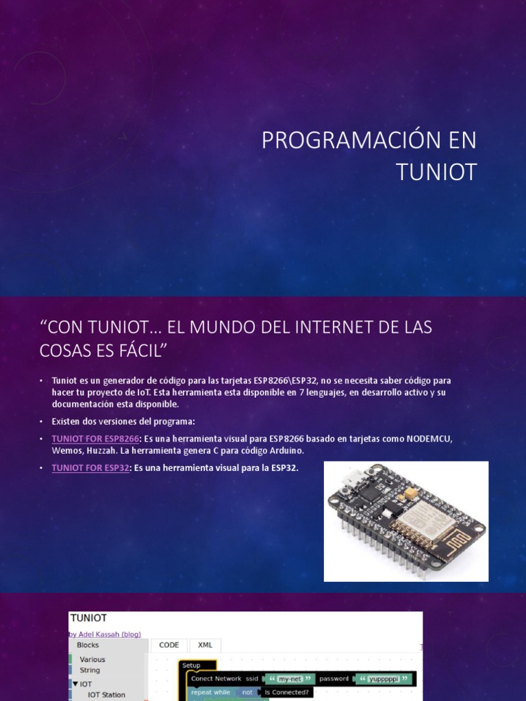 Programación en Tuniot | PDF