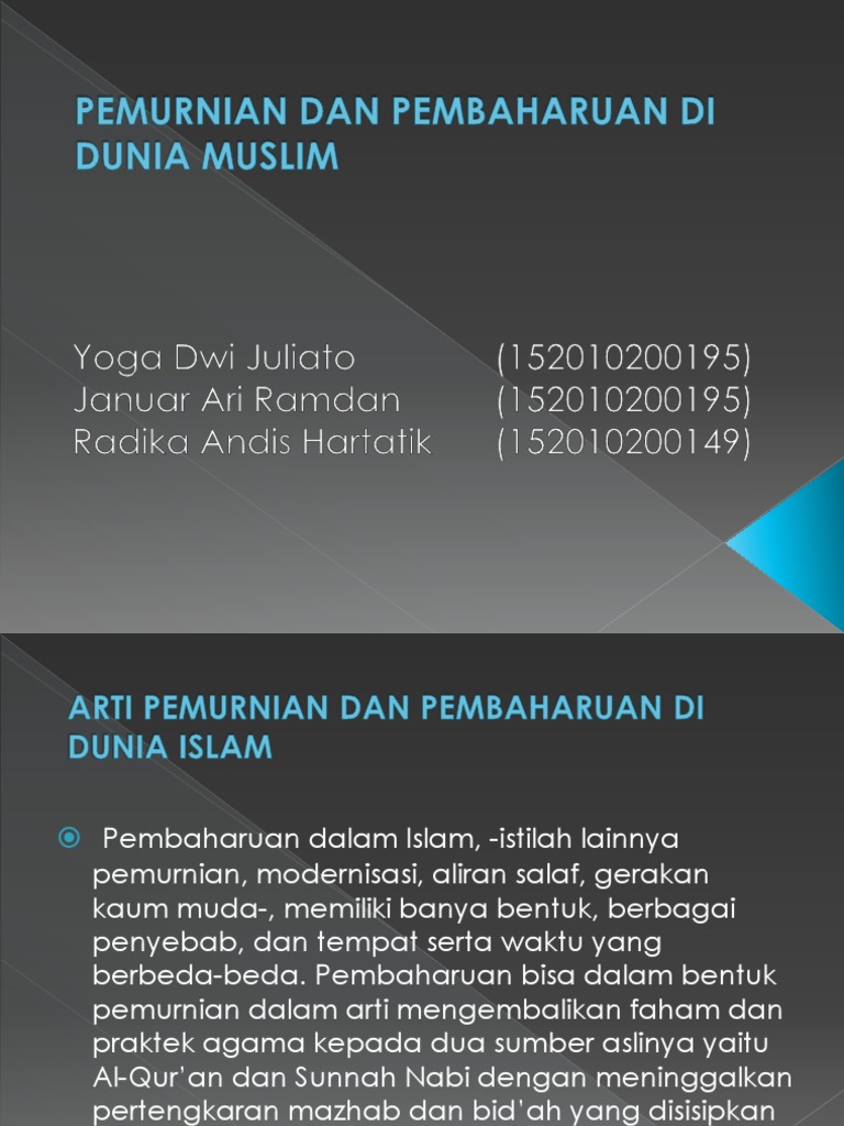 Pemurnian dan Pembaharuan Islam | PDF | Agama & Spiritualitas