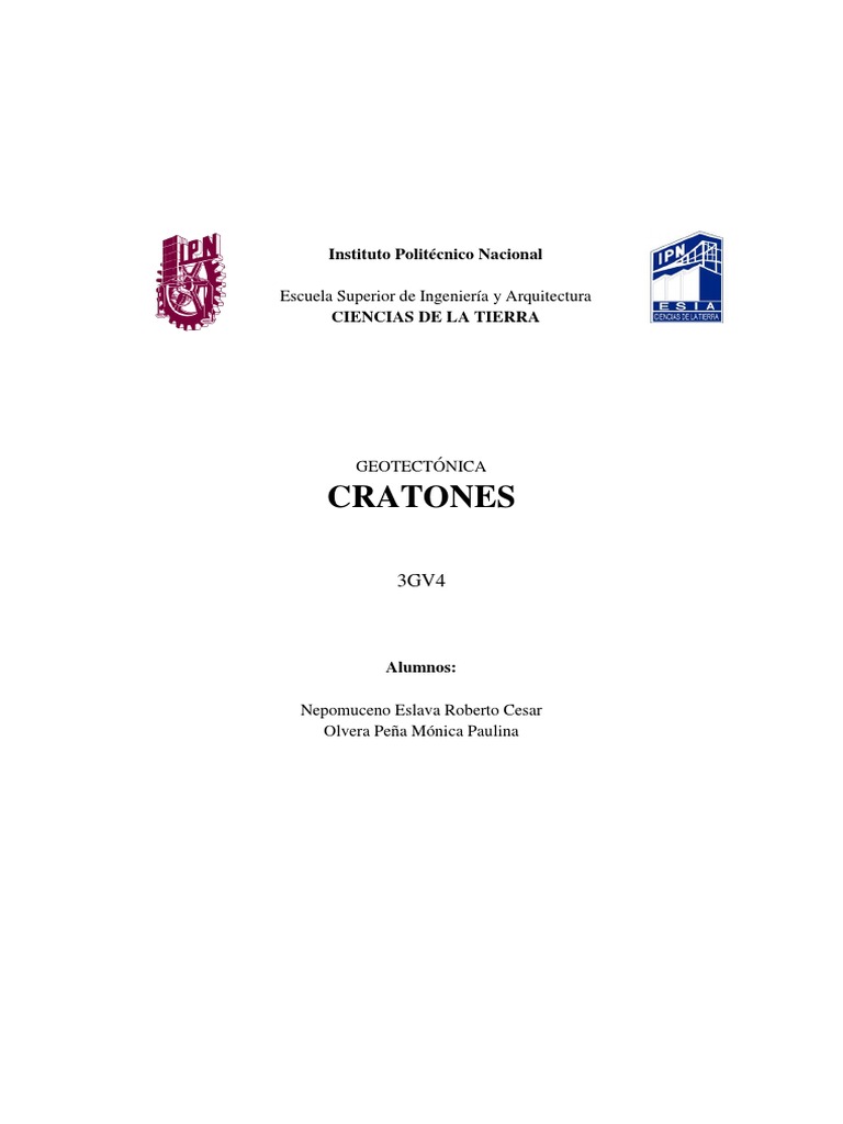 Cratones | PDF | Corteza (Geología) | Planetas terrestres
