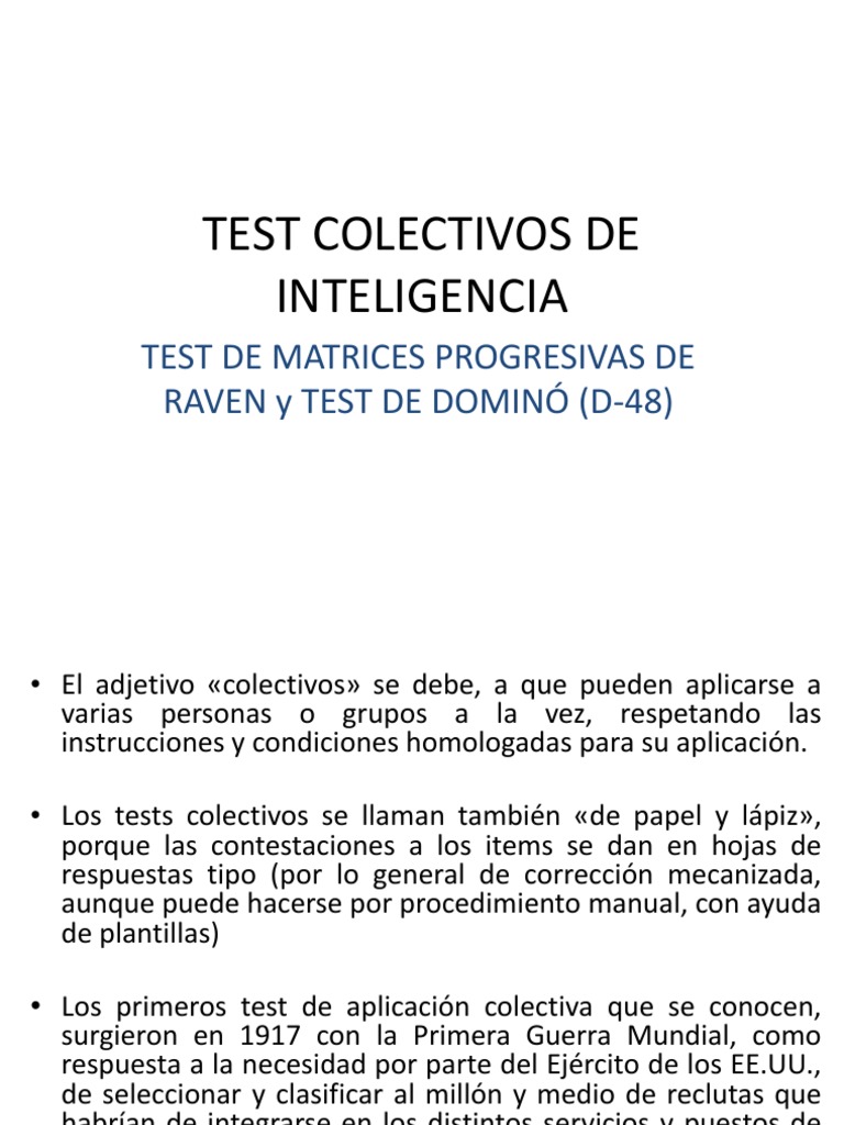 Test Raven | Descargar gratis PDF | Matriz (Matemáticas) | Sicología