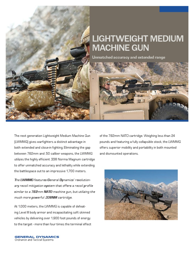 Lightweight Medium Machine Gun MMG | PDF | Machine Gun | Hazards