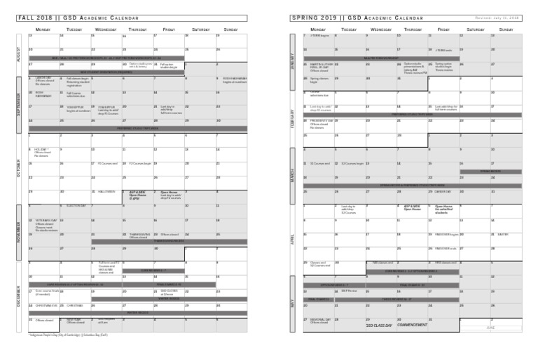 Academic Calendar 2018 19 | PDF | Academic Term | Holidays