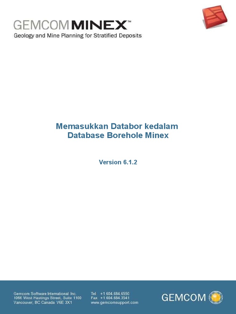 Memasukkan Databor Kedalam Database Borehole Minex | Download Free PDF | Button (Computing ...