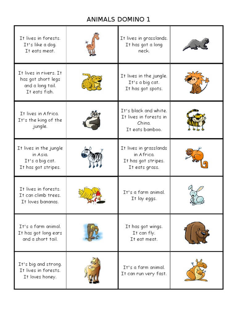 Animals Domino | PDF