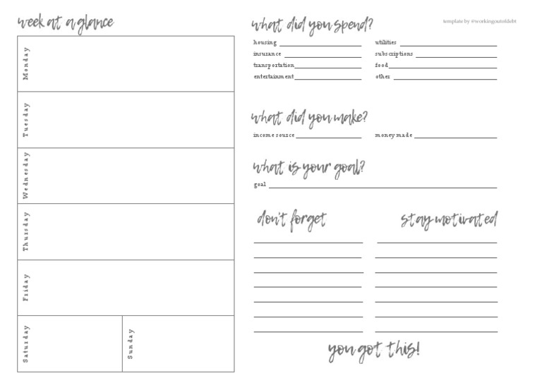 Weekly Tracker | PDF