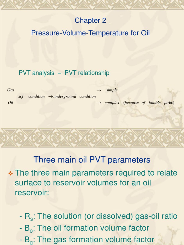 Pressure-Volume-Temperature For Oil: PVT Analysis - PVT Relationship ...