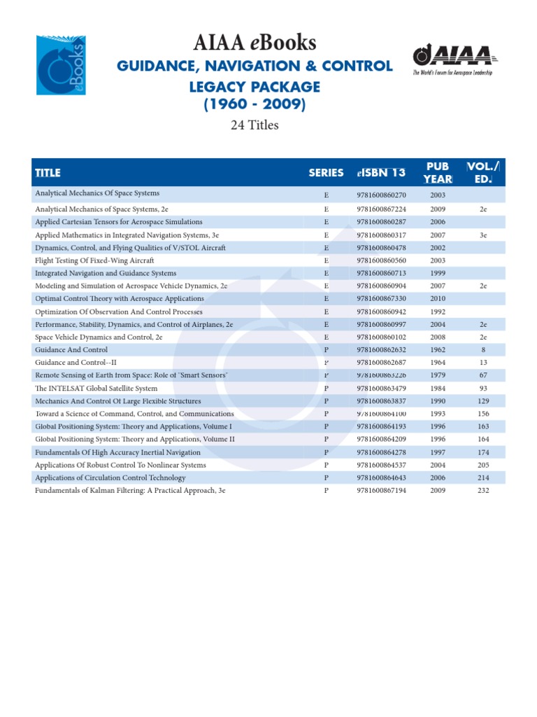 2010 Guidance Navigation Control Ebook Data Sheet | PDF | Guidance ...