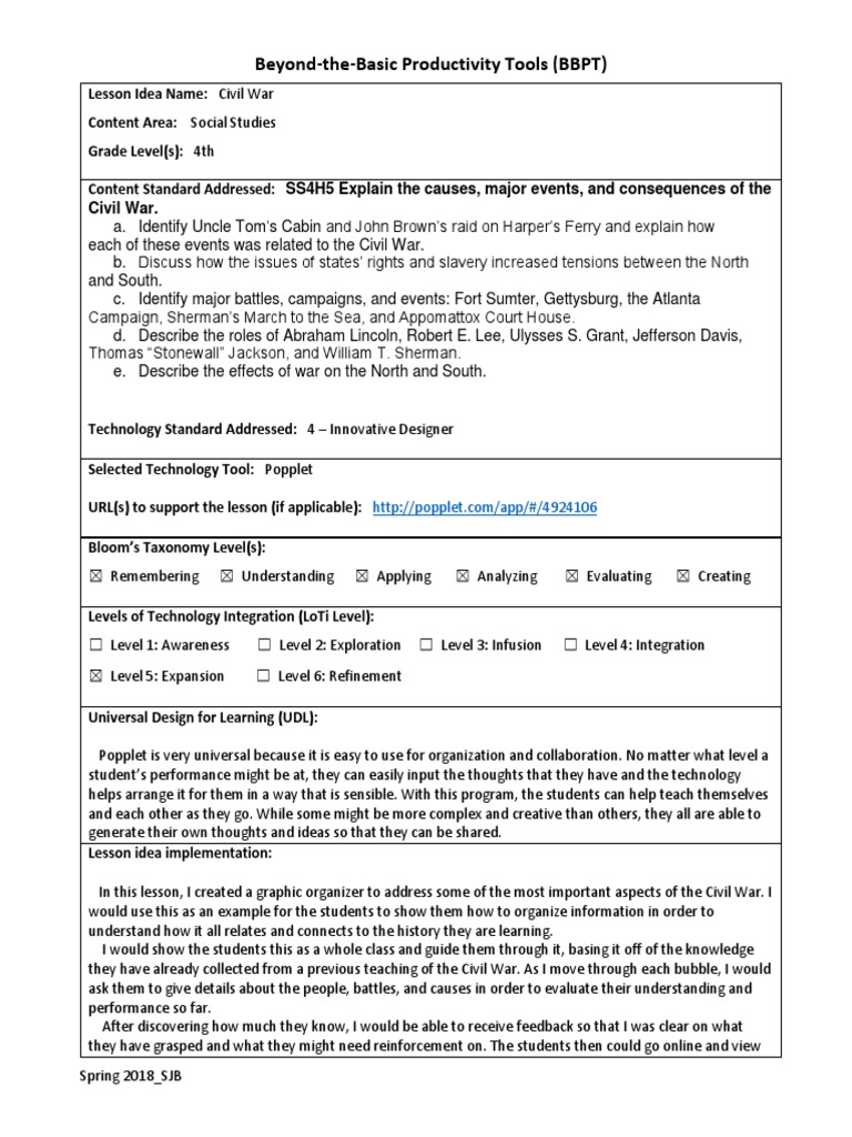 BBPT Template | Download Free PDF | American Civil War | Reflective ...