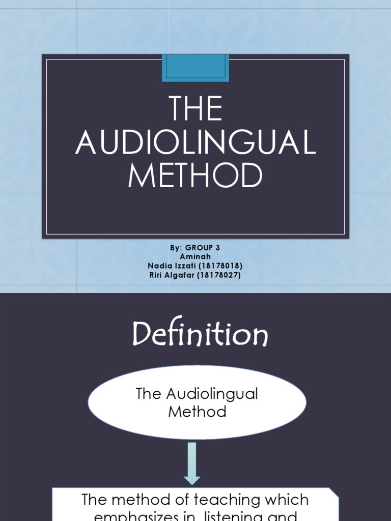 TEFL The Audiolingual Method | PDF