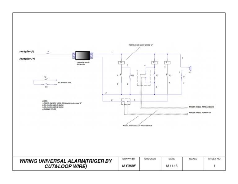 Wiring Universal Alarm (Triger by Cut&Loop Wire) : M.Yusuf | PDF