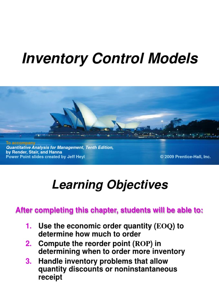 Inventory Models | PDF | Inventory | Supply (Economics)
