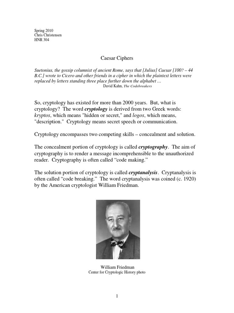 Kryptos, Which Means "Hidden or Secret," and Logos, Which Means | PDF ...