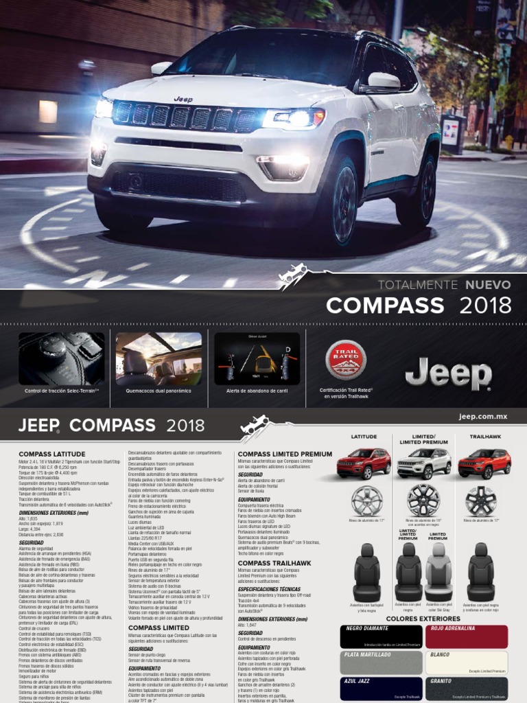 Ficha Tecnica Compass 2018 v02 PDF | PDF | todoterreno | Airbag
