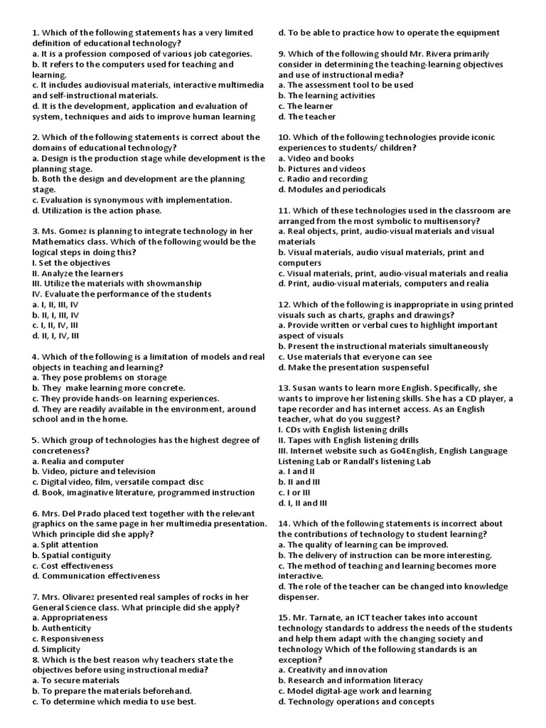 Educational Tech For Teachers Pdf Educational Technology Multimedia