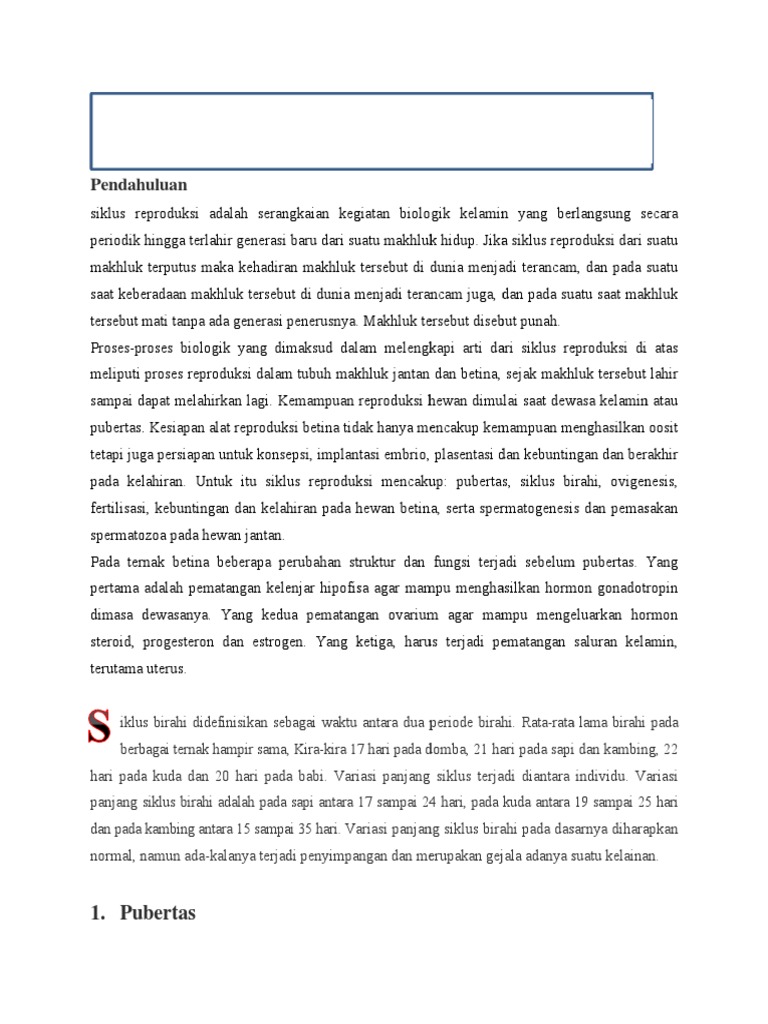 Siklus Birahi PDF | PDF