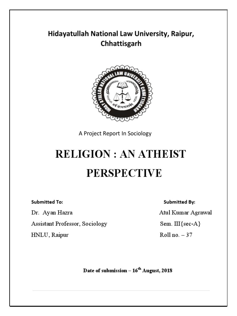 Sociology: Religion - An Atheist Perspective | PDF | Atheism | Polytheism
