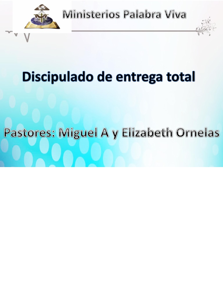 Discipulado de Entrega Total | PDF | Cristo (título) | eucaristía