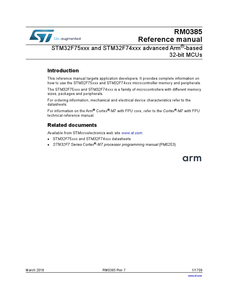 stm32f7 Reference Manual | PDF | Digital Electronics | Office Equipment