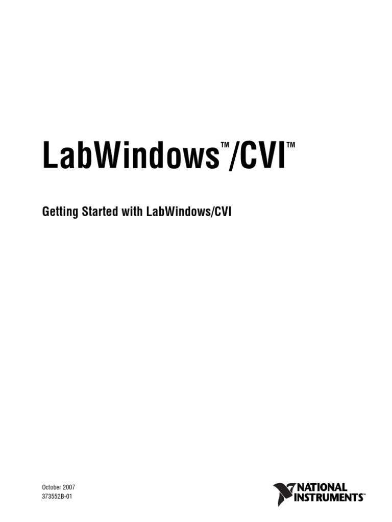 Getting Started With Labwindows Cvi | PDF | Graphical User Interfaces ...