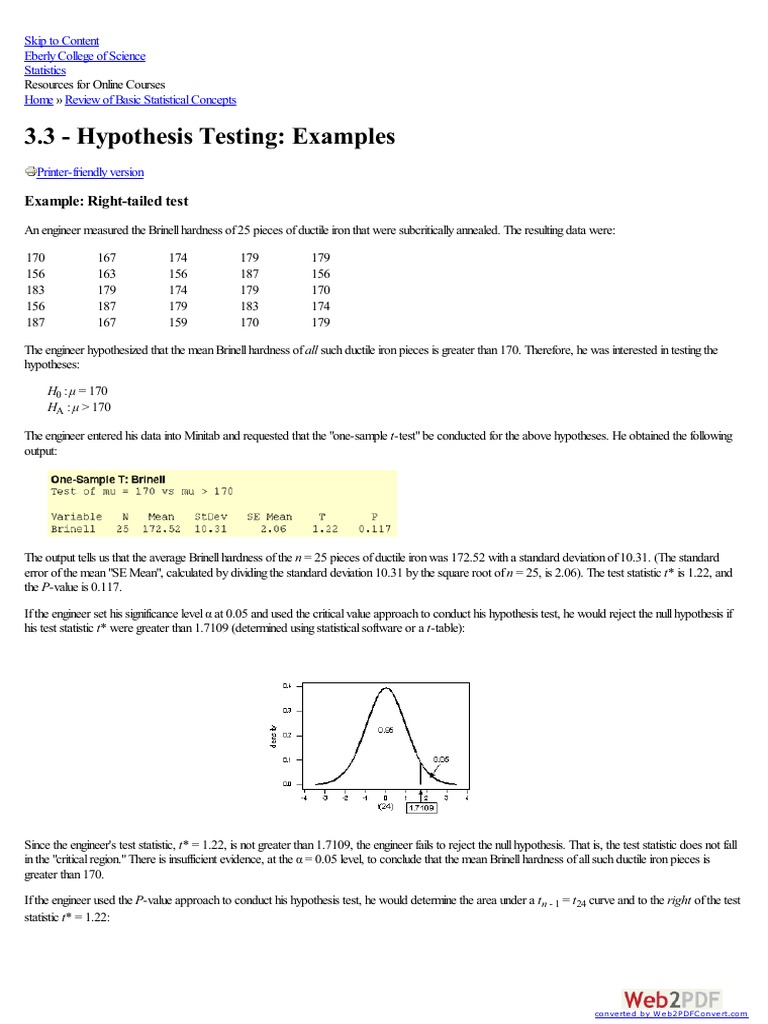 How To Test Hypothesis by T Model PDF | PDF | Statistical Hypothesis ...