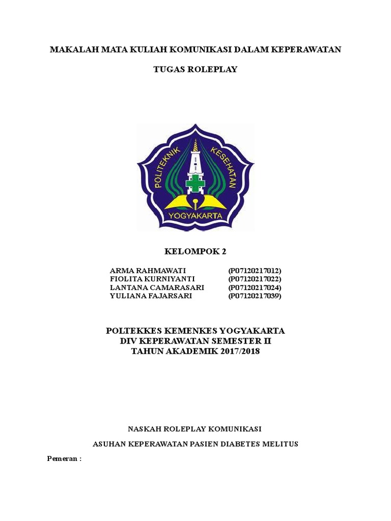Roleplay Komunikasi Asuhan Keperawatan Pasien DM | PDF