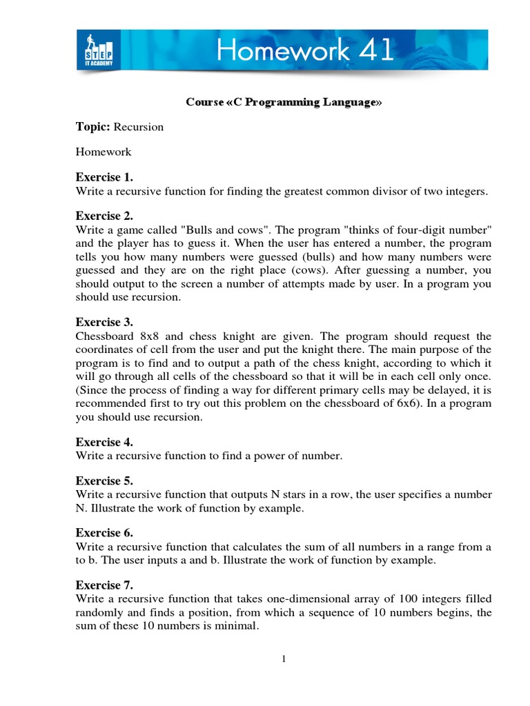 Course C Programming Language Topic: Recursion | PDF | Pointer (Computer Programming) | Array ...