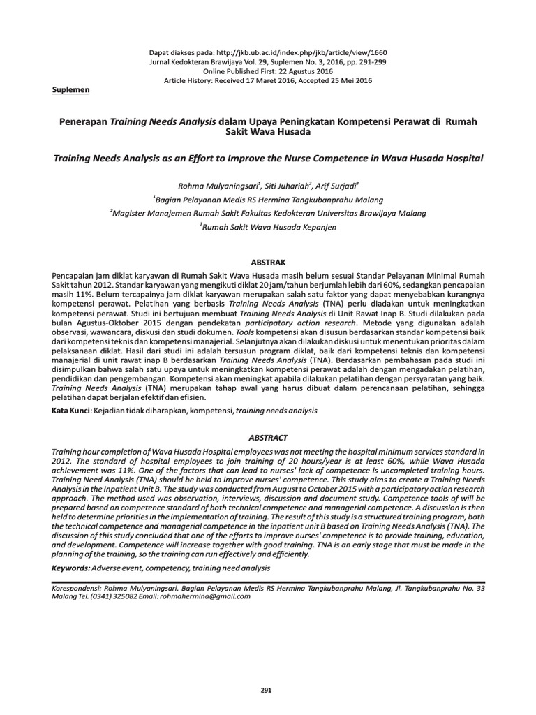 Contoh Laporan TNA 2 PDF | PDF