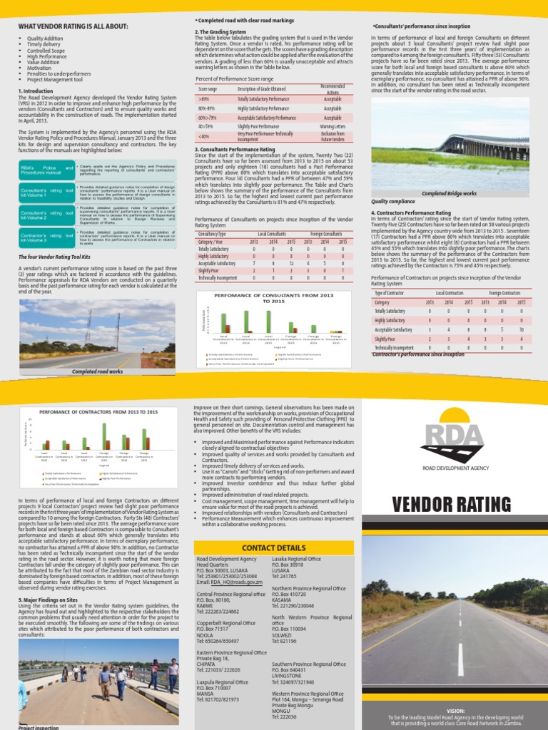 Vendor Rating System for Contractors & Consultants | PDF | Consultant ...