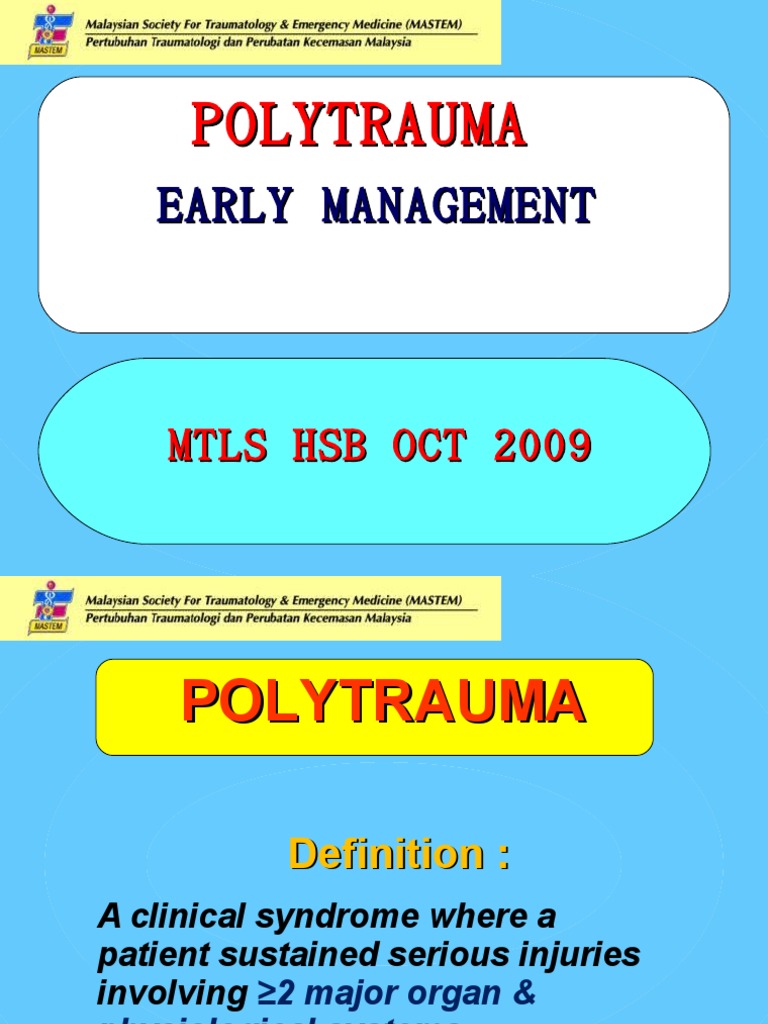 Polytrauma EARLY MX 2009 | PDF | Thorax | Major Trauma